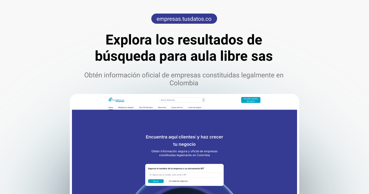 aula libre sas | Tusdatos Empresas